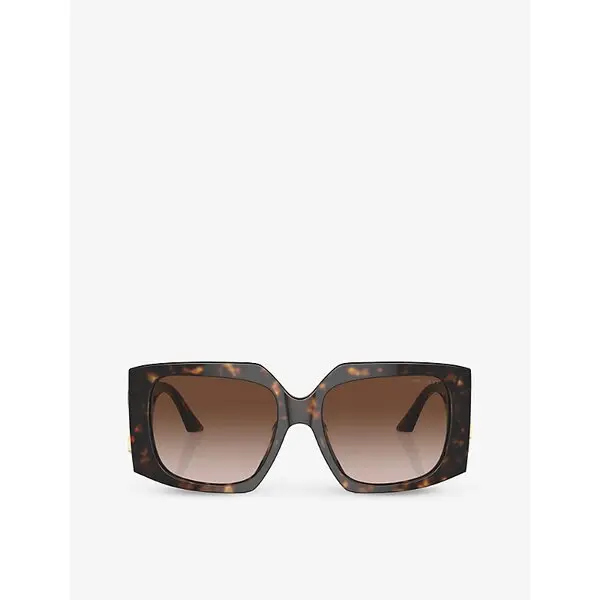 JIMMY CHOO Tortoiseshell Square Sunglasses - Brown