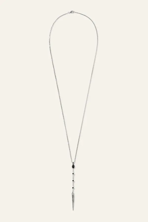 Ba&sh Ojas Necklace With Pendant - Gray