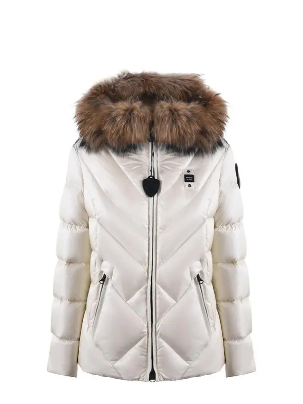 BLAUER. Satin Nylon Down Jacket