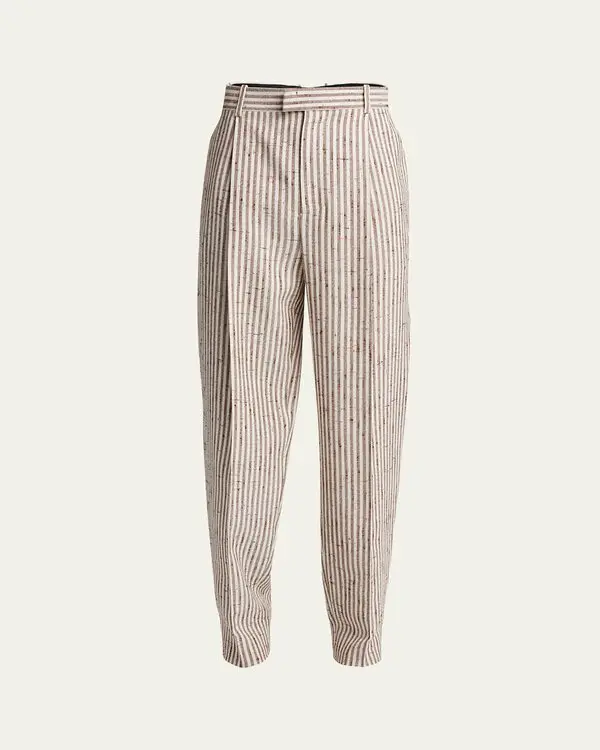 Bottega Veneta Knotted Stripe Trousers - Chalk Wht