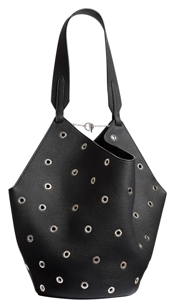 Khaite Lotus Small Grommet Tote Bag - Black