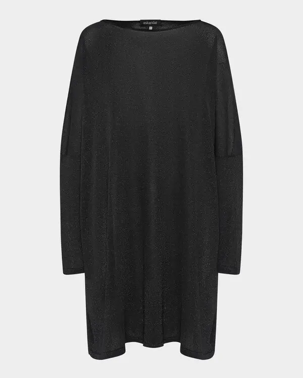 Eskandar Slim Sleeve Slash Neck Kaftan Sweater