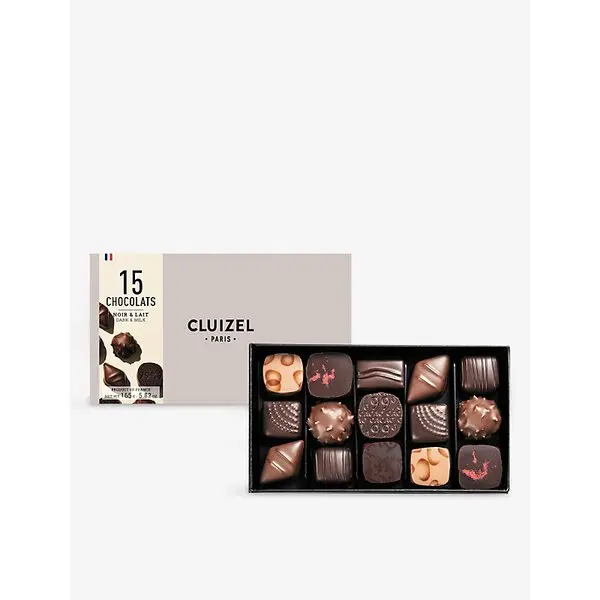 MICHEL CLUIZEL Noir & Lait Chocolate Bonbons Set Of 15