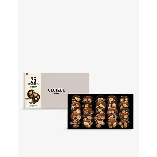 MICHEL CLUIZEL Noir & Lait Assorted Chocolate Mendiants Box Of 25