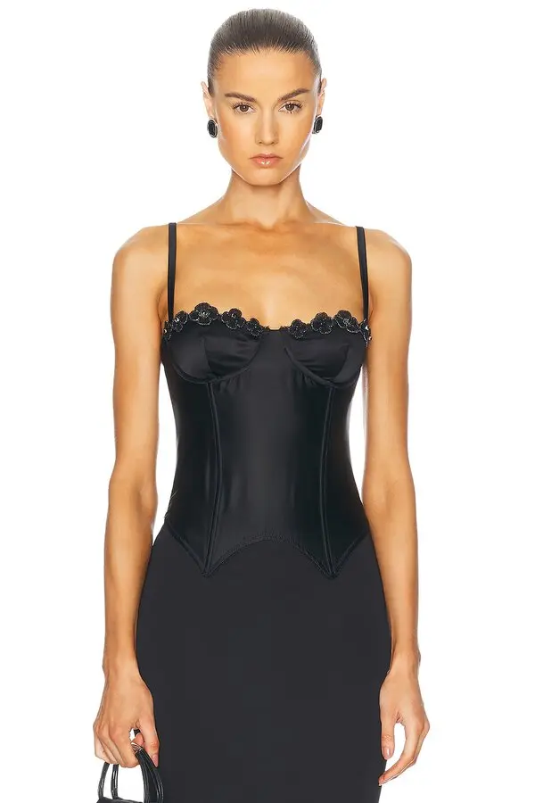 Kiki De Montparnasse Chou Chou Bustier Top - Black