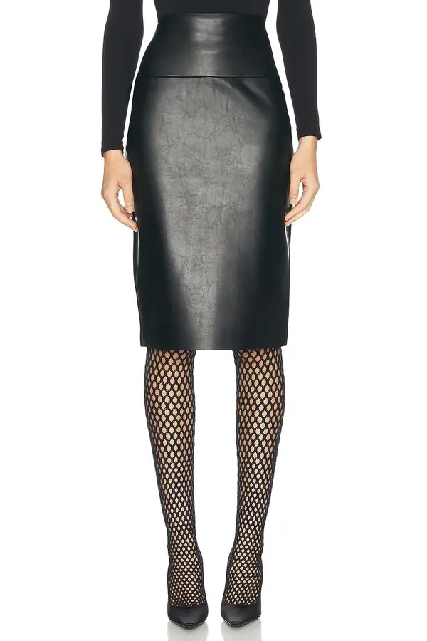 Norma Kamali Straight Skirt - Black