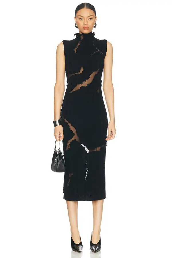 Alexander McQueen Destroyed Midi Dress