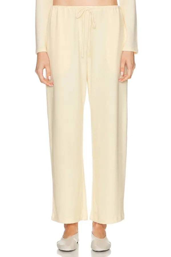 LESET Lauren Crop Drawstring Pant - Vanilla