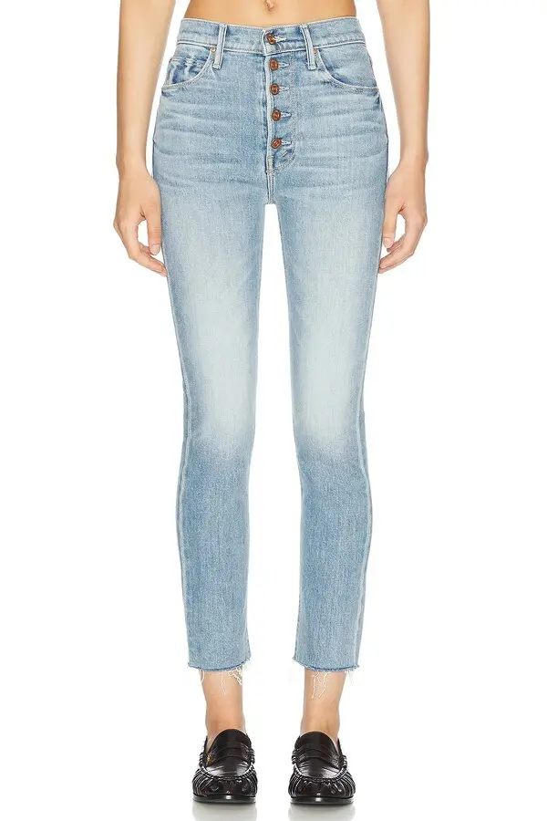 MOTHER The Pixie Dazzler Ankle Fray Jeans