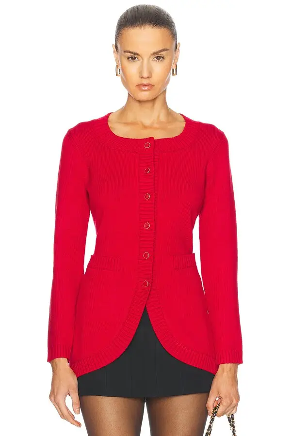 Posse Sabrina Long Sleeve Cardigan - Ruby