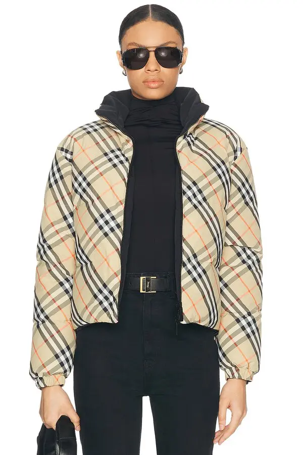 Burberry Reversible Puffer Jacket - Sand Ip Check