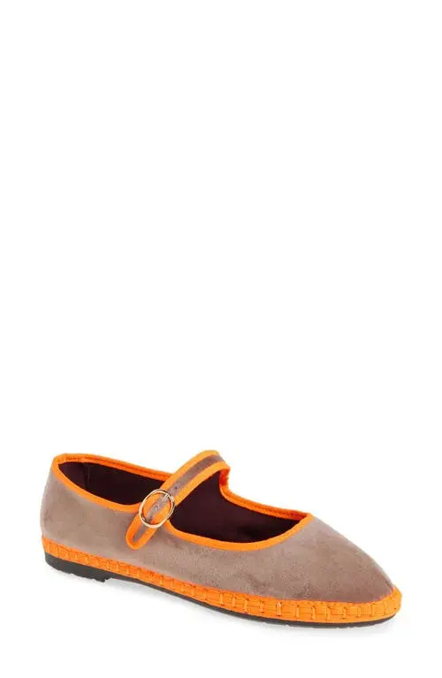 FLABELUS Cora Mary Jane Flat - Brown