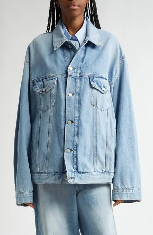 Acne Studios Distressed Relaxed Fit Denim Jacket