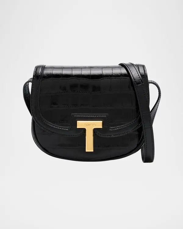 TOM FORD Wallis Mini Flap Shoulder Bag - Black