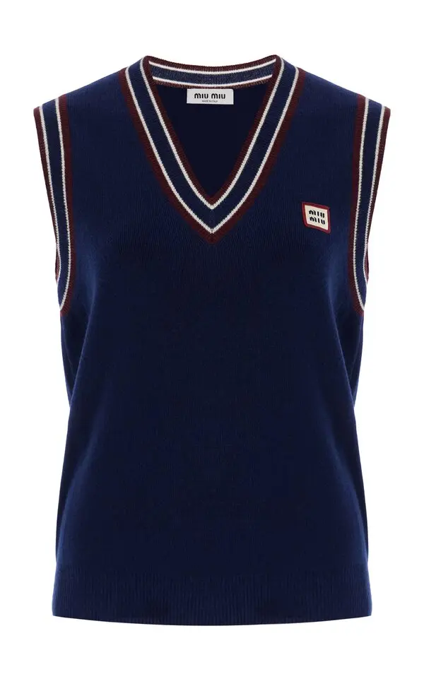 Miu Miu Cashmere Vest - Navy