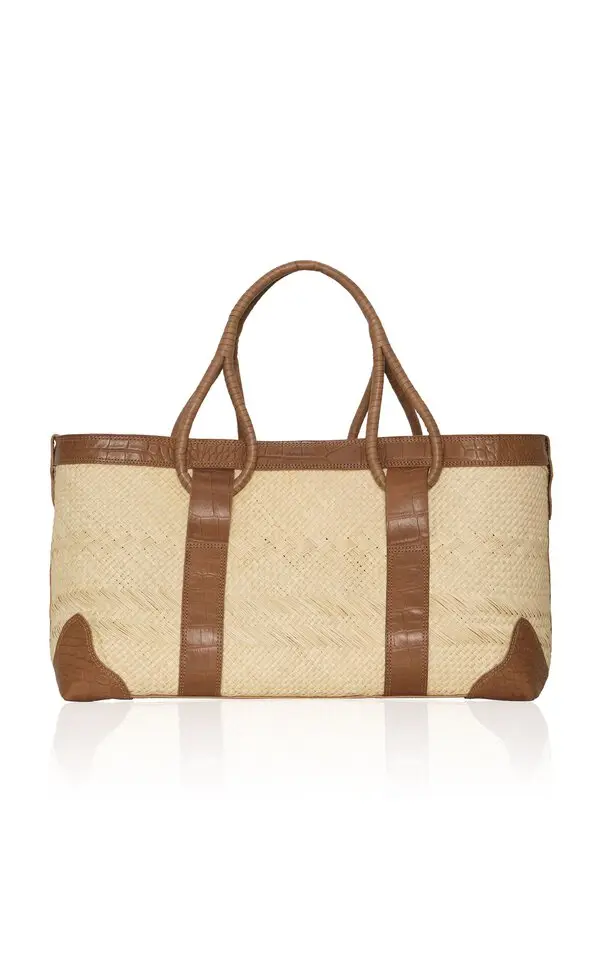 Johanna Ortiz Ranch Legacy Woven Palm Tote Bag