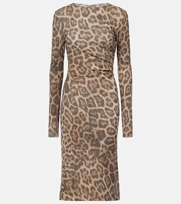 Stella McCartney Leopard-print Midi Dress