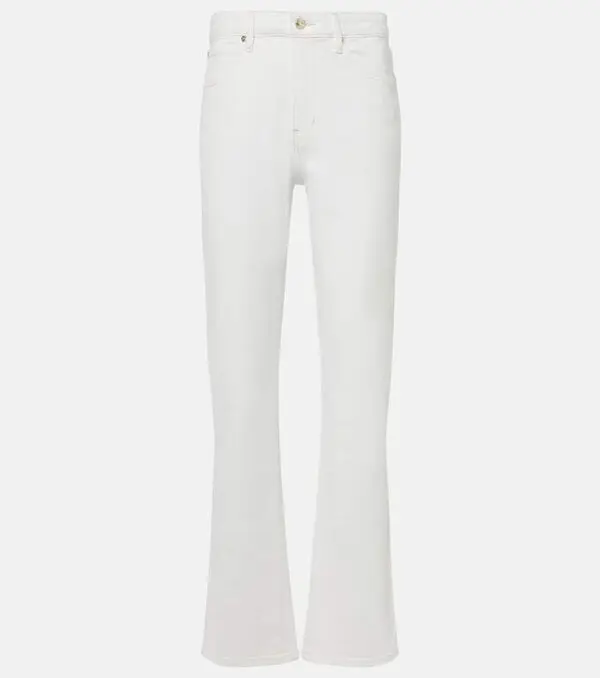 FRAME The Ruler High-rise Straight Jeans - White