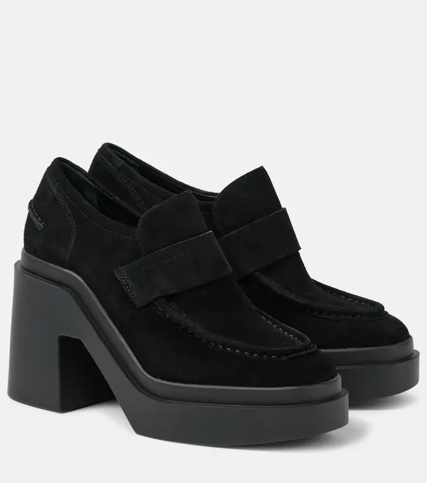 Clergerie Netta Suede Loafer Pumps - Black