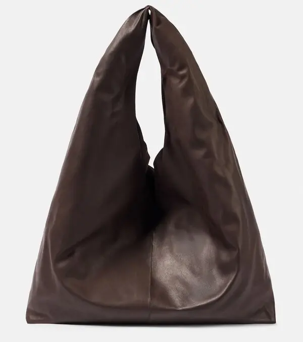 THE ROW Bindle Leather Shoulder Bag - Brown