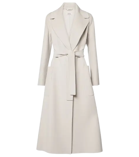 Max Mara Paolore Wool Wrap Coat - White