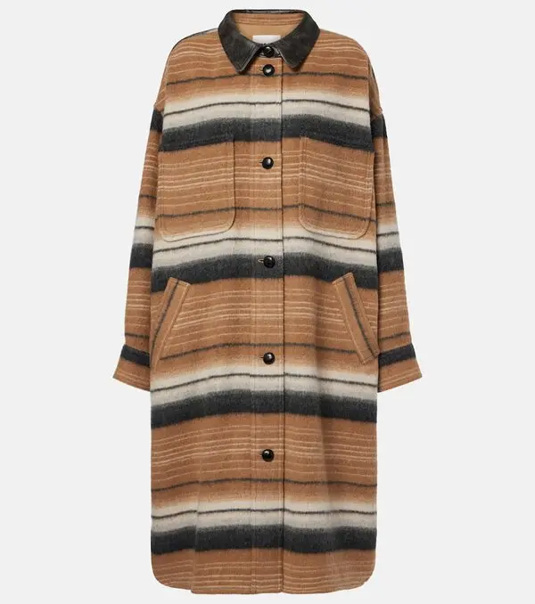 MARANT ETOILE Djilaga Wool-blend Coat - Brown