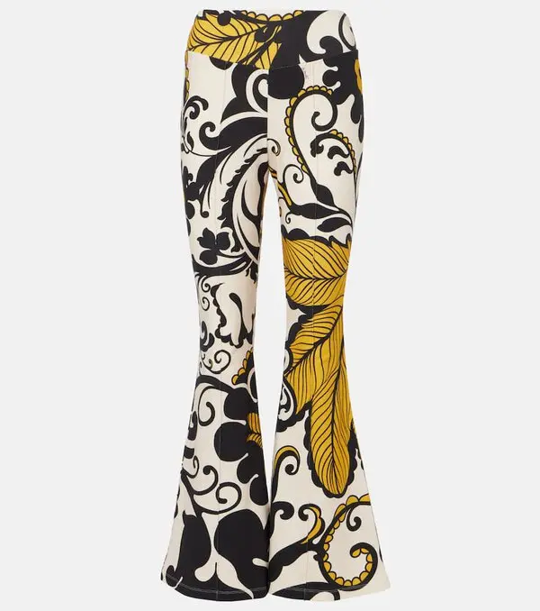 La DoubleJ Meditation Printed Fleece Flared Pants - Multicoloured