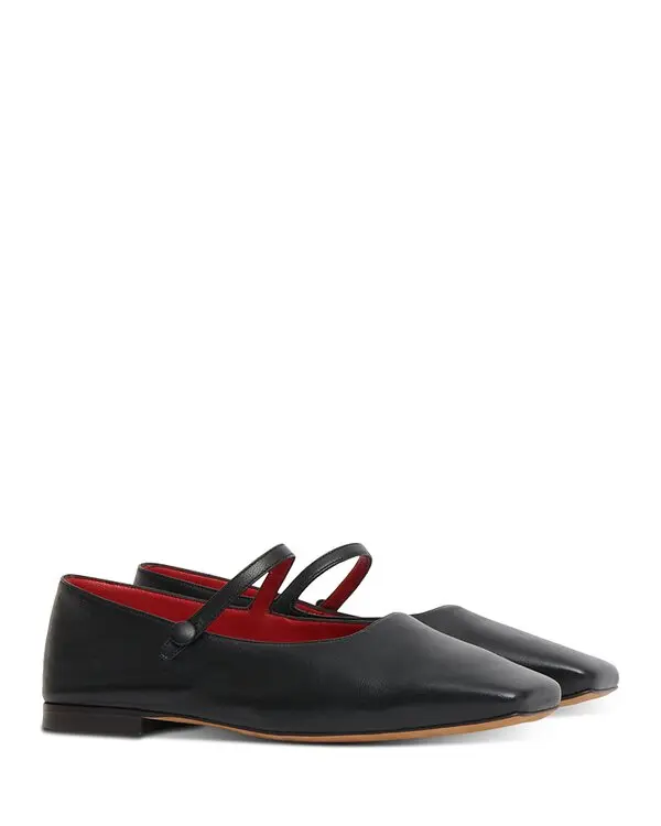 MANSUR GAVRIEL Square Toe Mary Jane Flats - Black