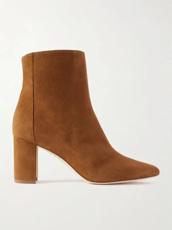 Manolo Blahnik Rosie 70 Suede Ankle Boots - Brown