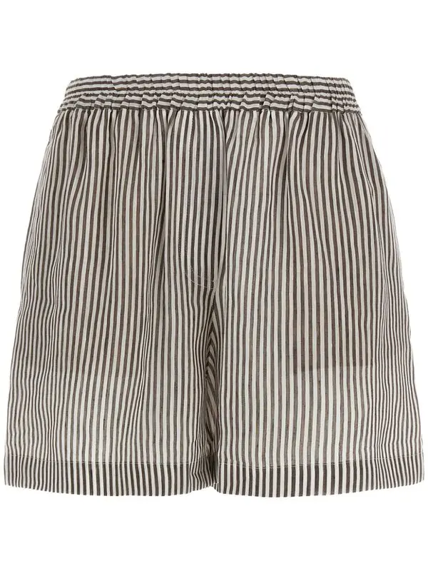 Brunello Cucinelli Striped Shorts - Grey