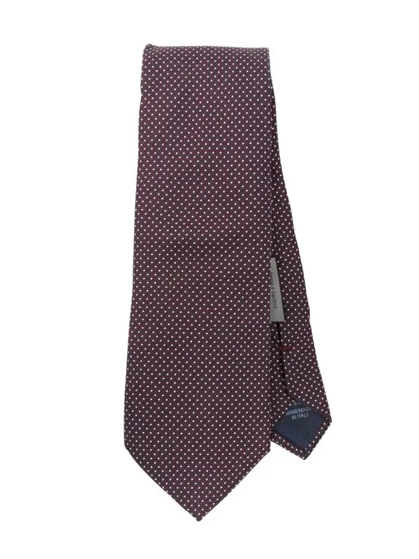 Corneliani Patterned Silk Tie - Red