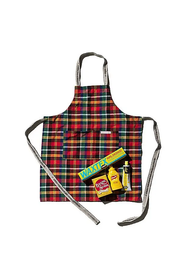 PUEBCO Recycle Cotton Check Apron