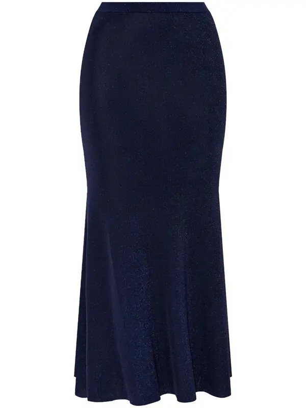 SELF-PORTRAIT Metallic Midi Skirt