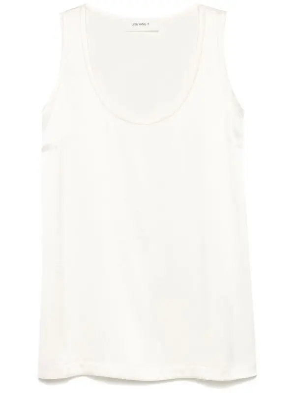LISA YANG Silk Tank Top - White