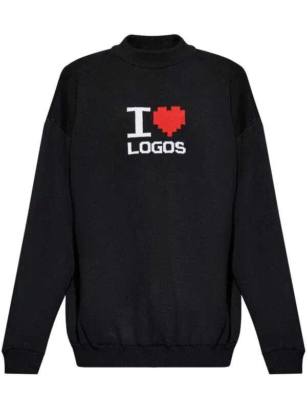 Vetements Slogan-intarsia Sweater