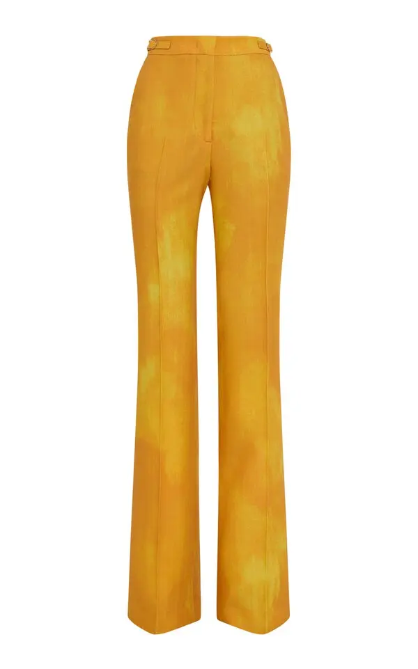 Gabriela Hearst Vesta Dyed Wool Straight-leg Trousers - Yellow