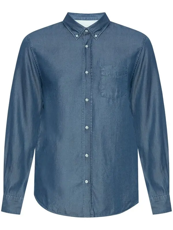 Officine Générale Lyocell Shirt - Blue