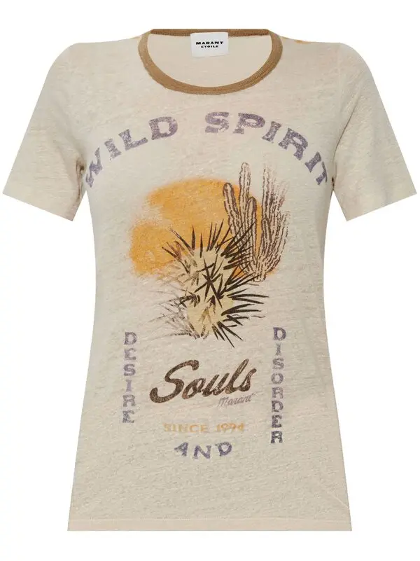 MARANT ETOILE Kiliann T-shirt - Neutrals