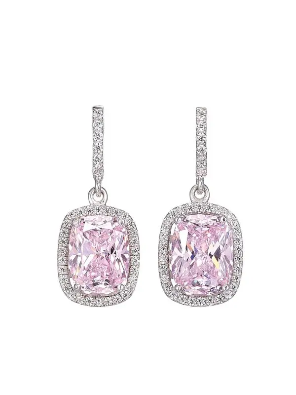 ANABELA CHAN 18kt White Gold Comet Morganite Drop Earrings - Silver