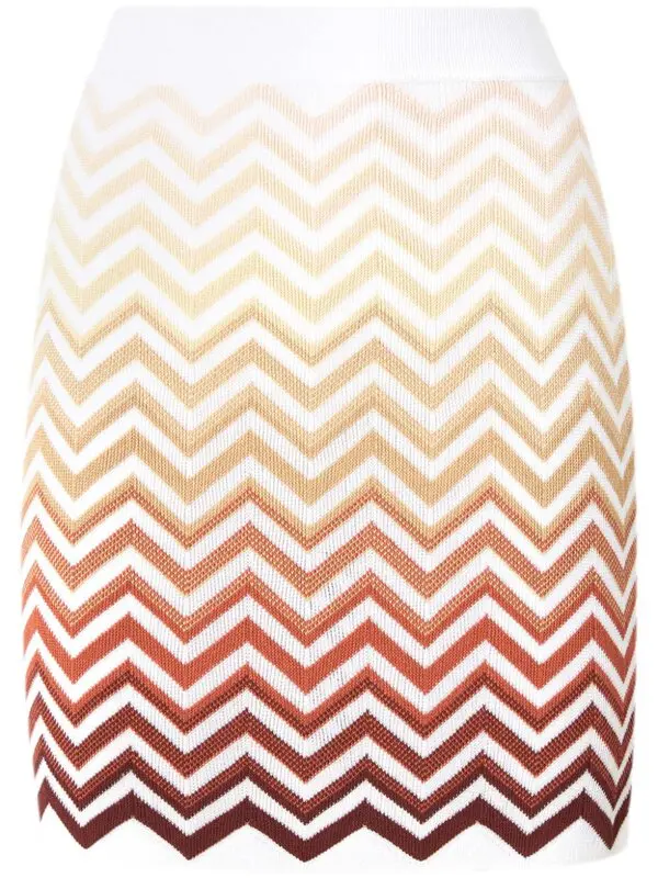 Missoni Zigzag Woven Mini Skirt - White