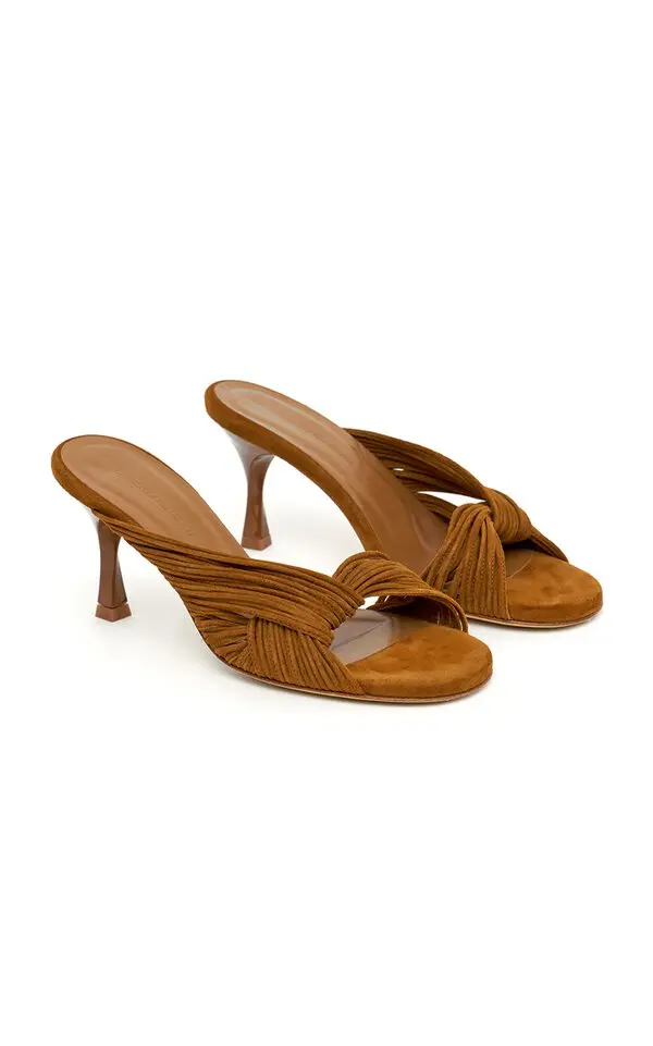 Christopher Esber Fender Suede Mules - Brown