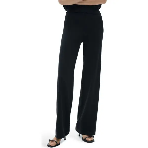 Mango Pull-on Wide Leg Knit Pants