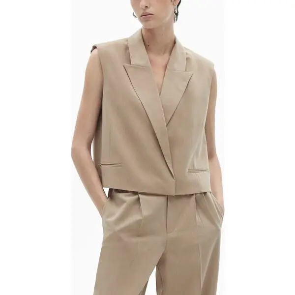 Mango Lapel Suit Vest