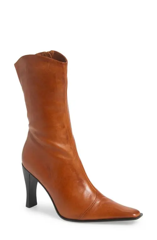 Jeffrey Campbell Be Bold Western Boots - Tan Distressed