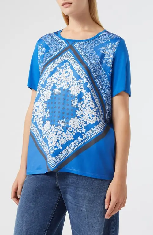 Marina Rinaldi Ubi Scarf Print Top
