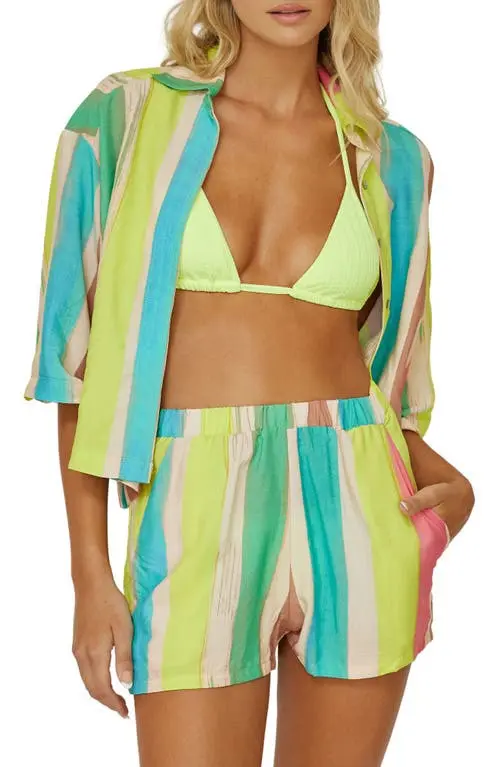 PQ Drew Stripe Cover-up Shorts