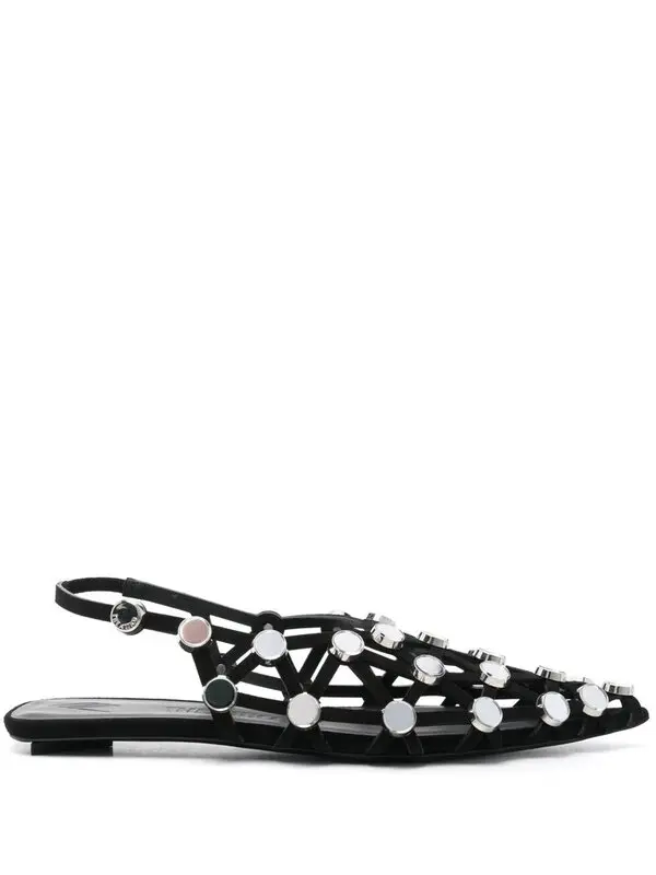 Attico Grid Slingback Sandals