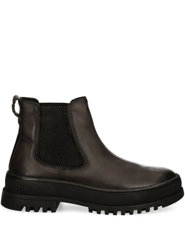 BLAUER. Leather Chelsea Boots