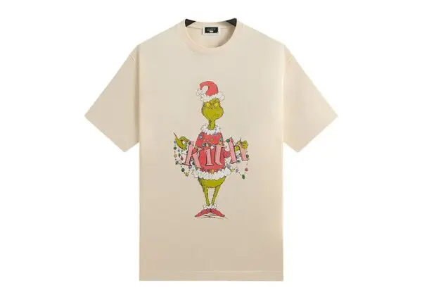 Kith X The Grinch Ornament Vintage Tee Shirt - Sandrift