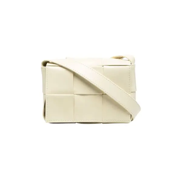 Bottega Veneta Mini Cassette Crossbody Bag - Silver